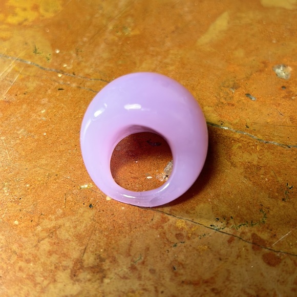 Accessories | Lavender Glass Chunky Gogo Ring | Poshmark
